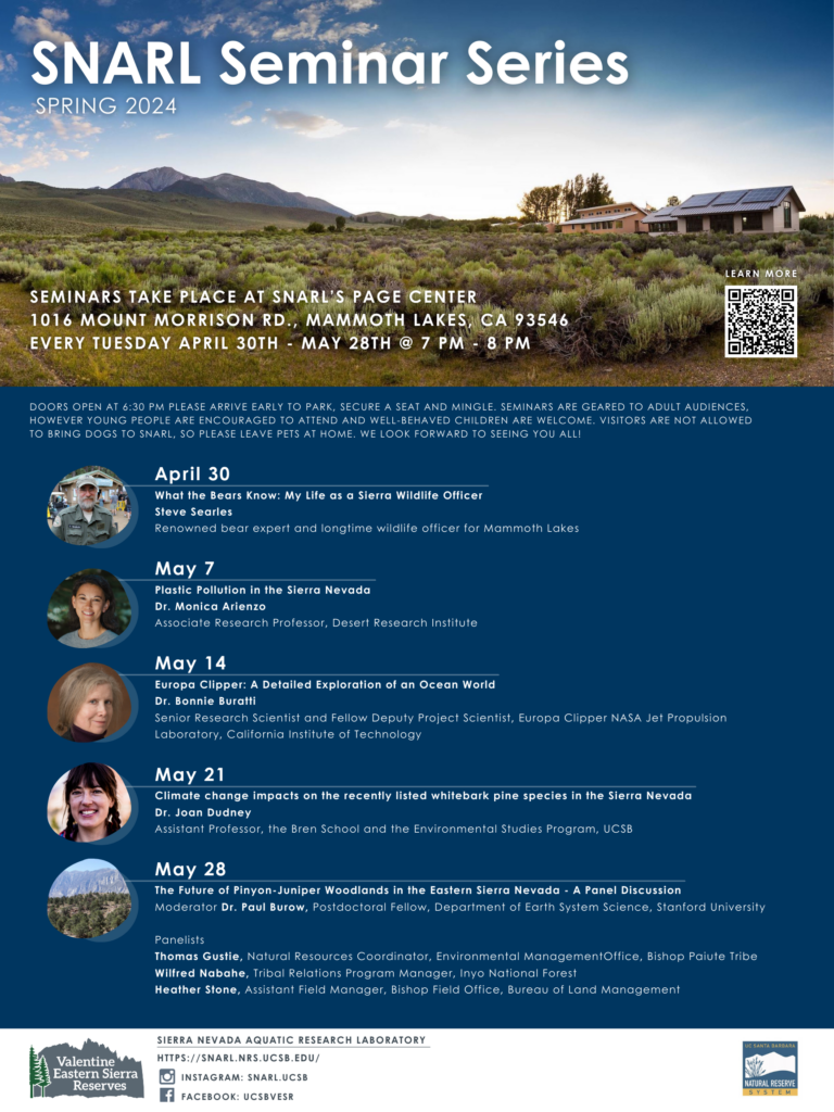 2024 SNARL Spring Seminar Series - Sierra Nevada Aquatic Research ...